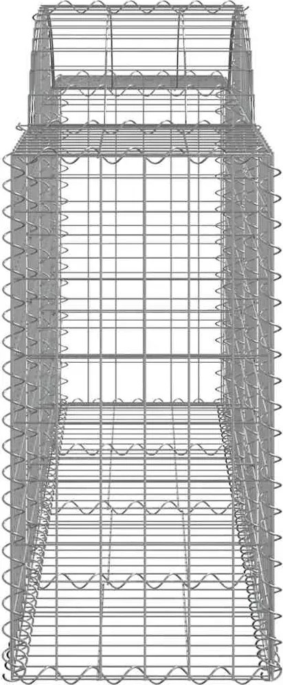 Klenuté gabionové koše 25ks 200x50x80/100 cm pozinkované železo 3146315