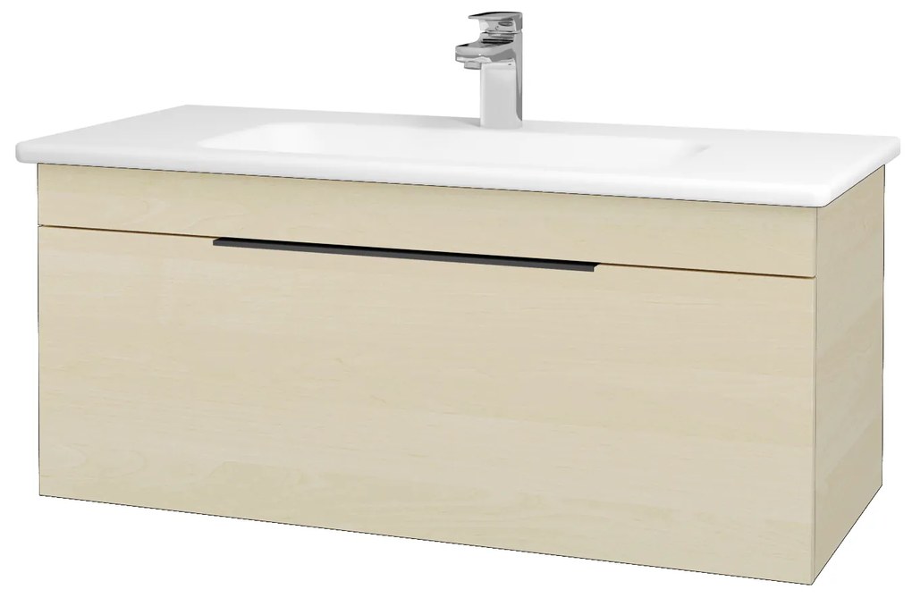 Dřevojas Koupelnová skříň ASTON SZZ 100 Varianta: N01 Bílá lesk / Úchytka T07 / N06 Lava