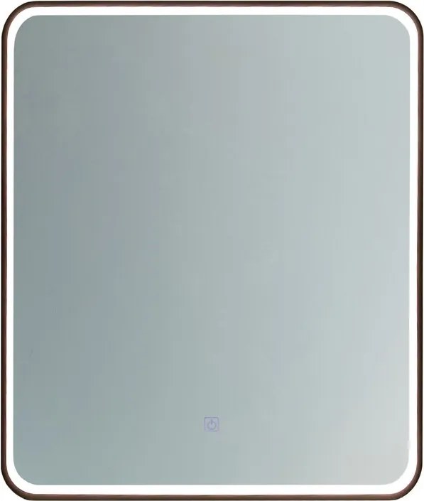 Dotykové nástěnné zrcadlo s LED osvětlením VEGA 65x80 cm černé