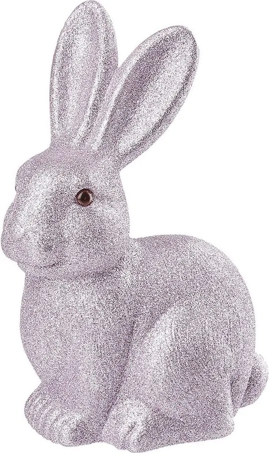 Butlers EASTER Velikonoční zajíček třpytivý 22 cm - sv.fialová