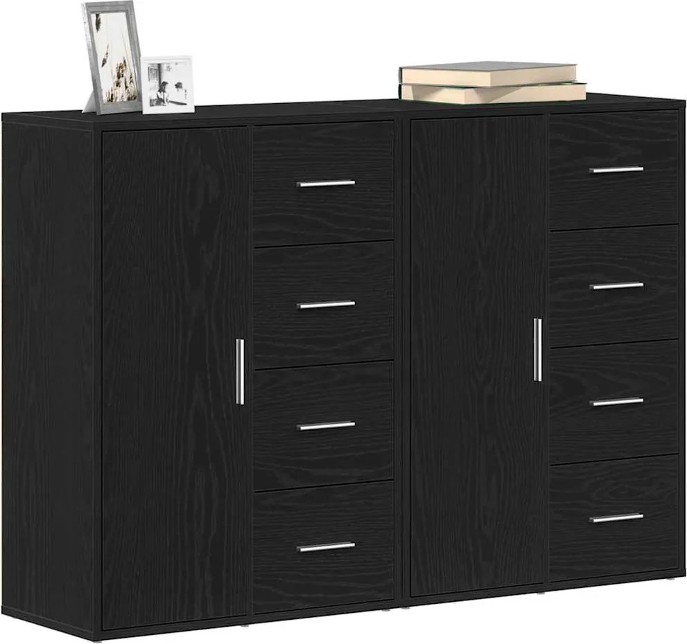 Servírovací skříň 2 ks Černý dub 60 x 31 x 84 cm 3334313