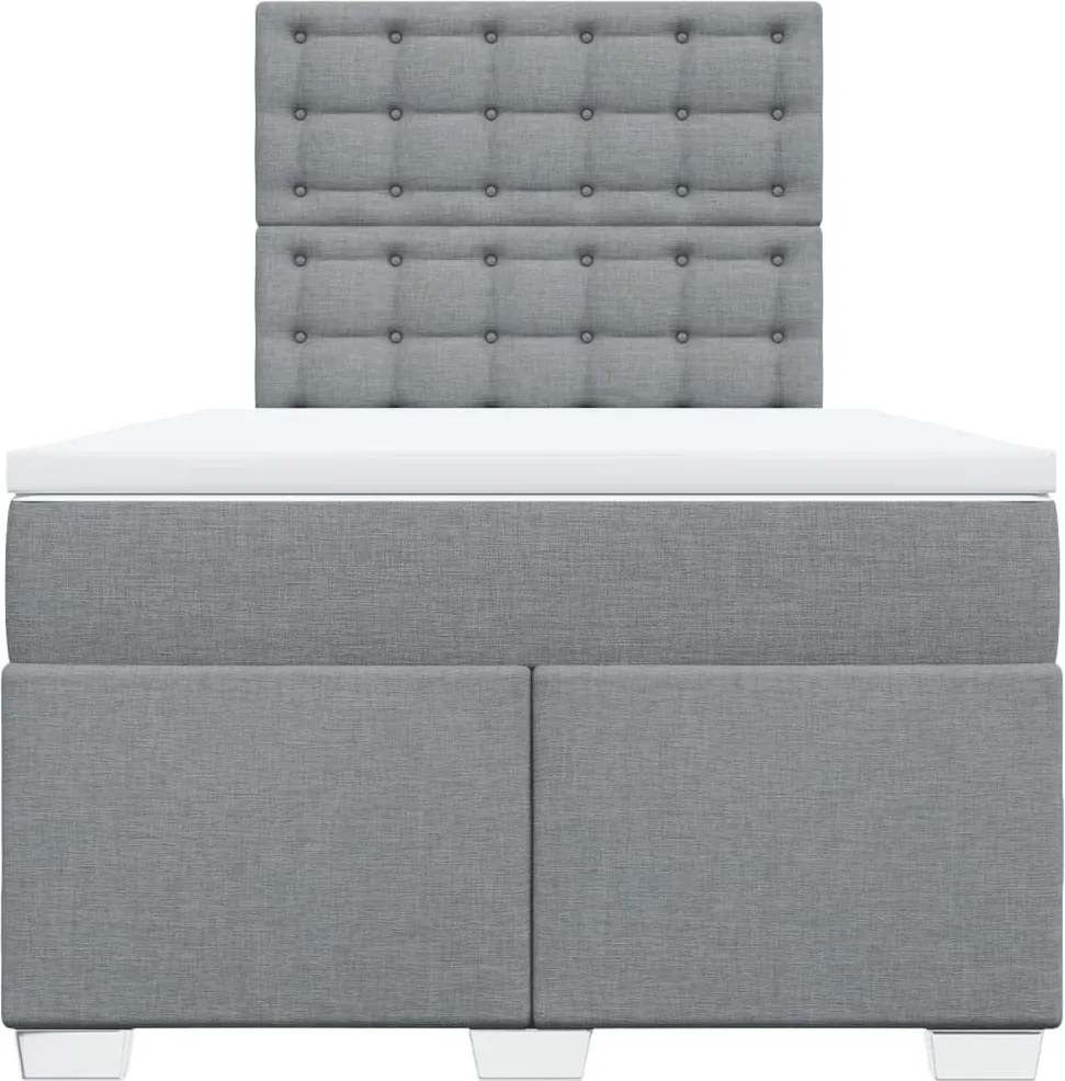Box spring postel s matrací světle šedá 120 x 200 cm textil 3290469