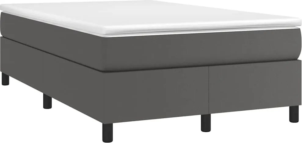 Rám postele s boxspringem šedý 120 x 200 cm umělá kůže 3121039