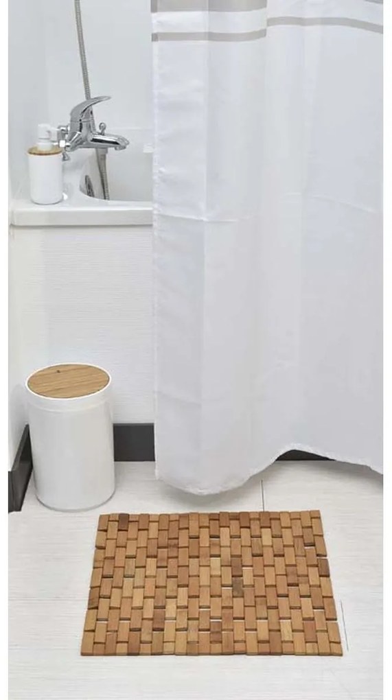 Předložka do koupelny Bambo Duckboard, 45x45 cm, hnědá
