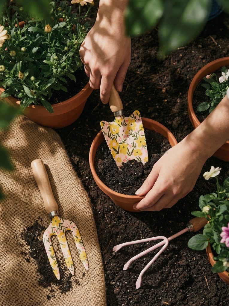 Sinsay - Sada zahradního nářadí 3 pack - pastelová růžová