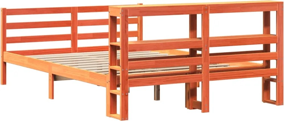 Postel bez matrace voskově hnědá 150 x 200 cm masivní borovice 3305845