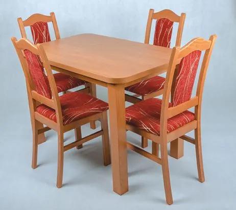 Jídelní set BIS stůl + židle 4ks olše potah béžový