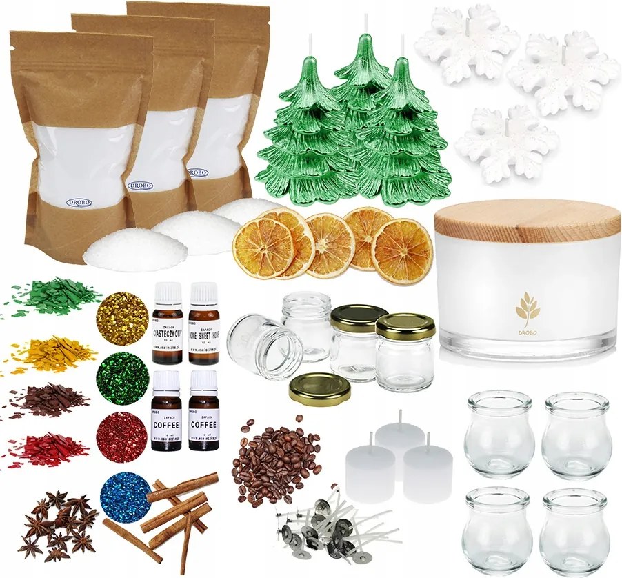 Velká sada na výrobu svíček XXL svíčky pro vánoční dekorace 10