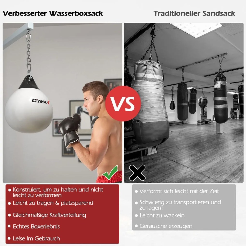 Costway Ø 45 cm vodní boxovací pytel 50 kg boxovací pytel
