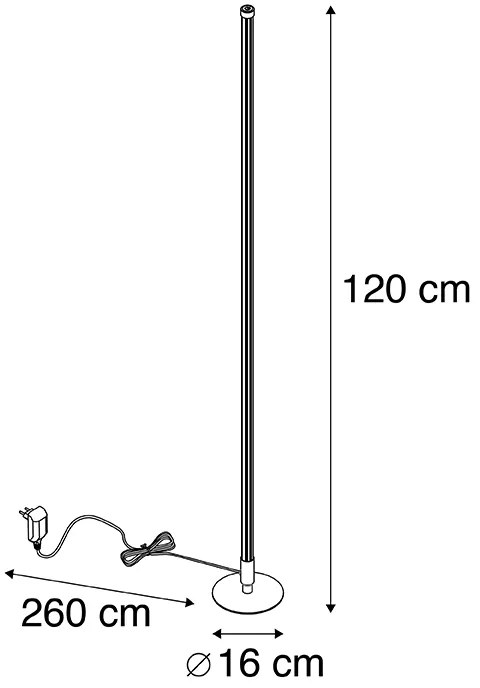 Stojací lampa černá vč. LED s dotykovým stmívačem 3 stupně stmívání - Line-up