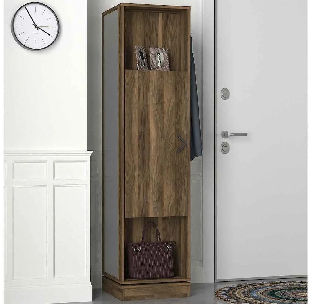 Designová předsíňová stěna Ramya 180 cm vzor ořech