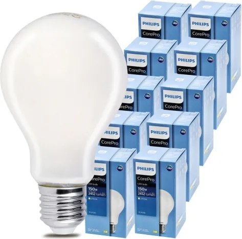 10x LED žárovka E27 PHILIPS 17,5W 2452lm 2700k Corepro Premium A67