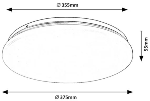 Rabalux 71106 - LED Stropní svítidlo VENDEL LED/24W/230V 4000K 37 cm