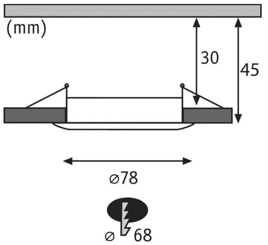 Paulmann 94473 - SADA 3xLED/6W IP44 Koupelnové podhledové svítidlo NOVA 230V