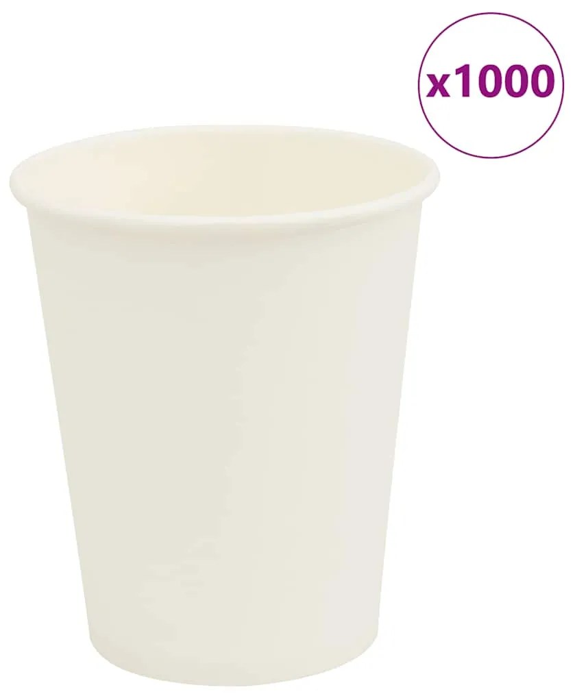Papírové kelímky na kávu 1000 pcs 8oz 200ml bílé