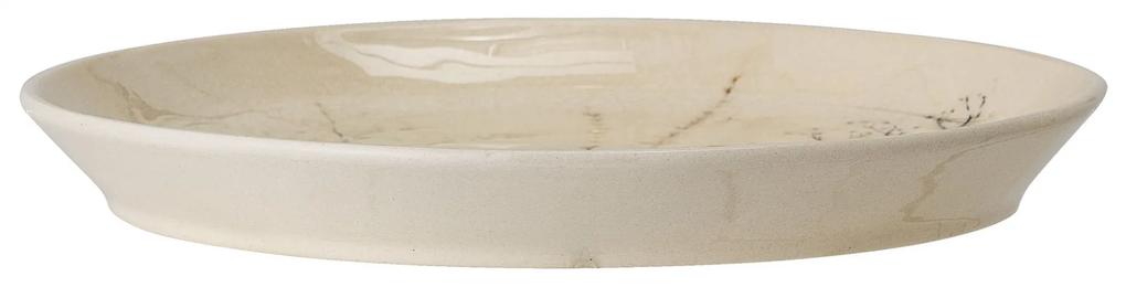 Bloomingville Obědový talíř Bea Nature 27 cm, béžová barva, přírodní barva, keramika