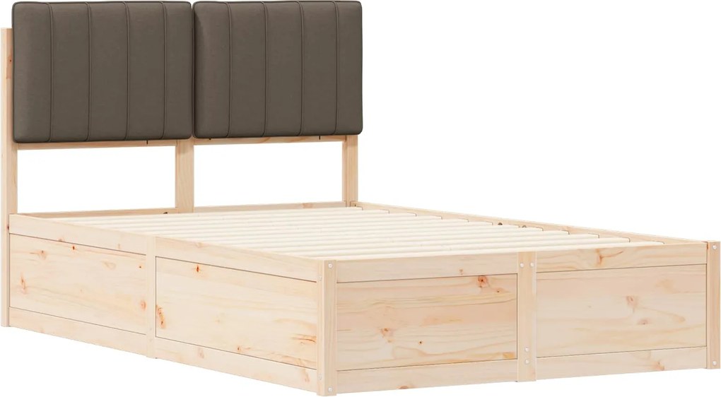 Rám postele s čalouněným čelem s čelo Taupe 120 x 190 cm 3405555