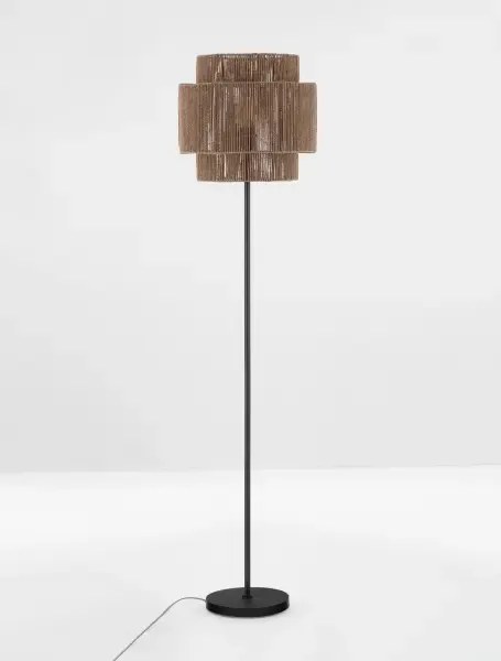LED přírodně-černá stojací lampa Lito