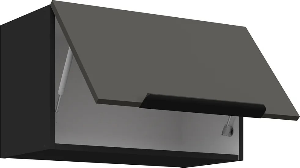 ARIA pe | horní skříňka 60 GU-36 1F výklopná | 60 cm | ANTI FINGERPRINT povrch | černá/šedá grafit