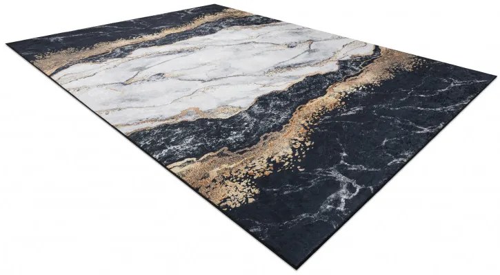 Dywany Łuszczów, Kusový koberec ANDRE Marble 1124, 120x170, černobílá, chodba / předsíň