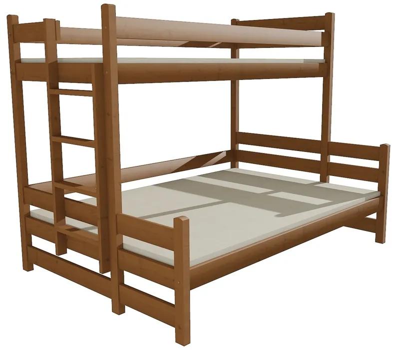 Vomaks Patrová postel s rozšířeným spodním lůžkem PPS 003 100/120 x 200 cm netransparentní barva šedá vlevo (vyobrazeno)