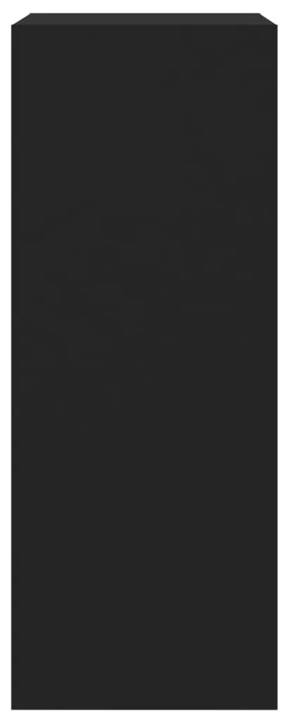 Botník se 2 výklopnými zásuvkami černý 60 x 42 x 108 cm - Default Title