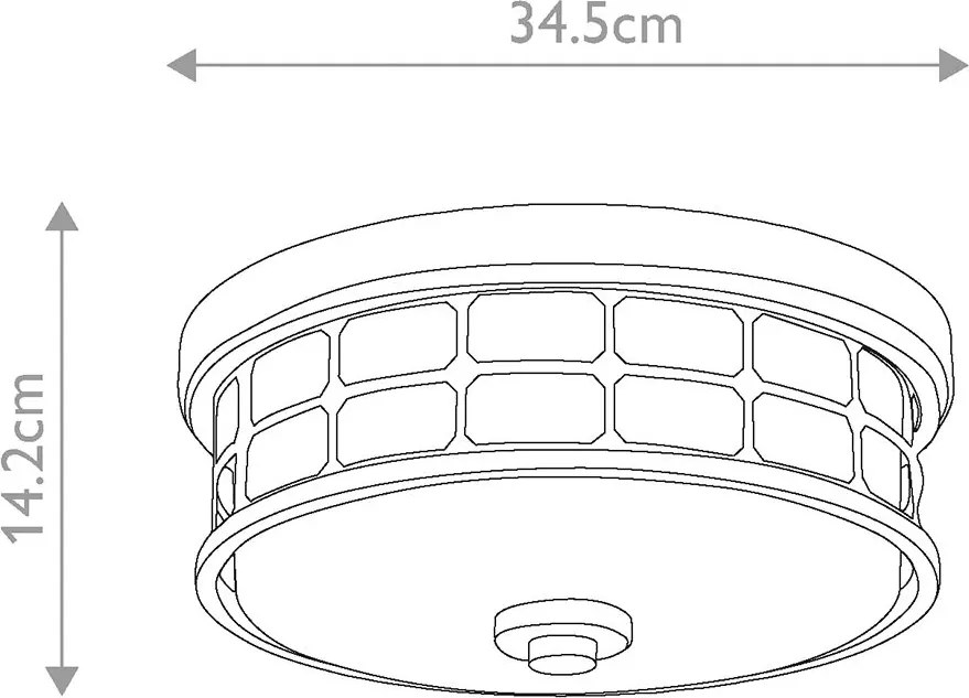 Stropní koupelnové světlo Elstead GUARDIAN 2x E27 IP44 mosazná barva