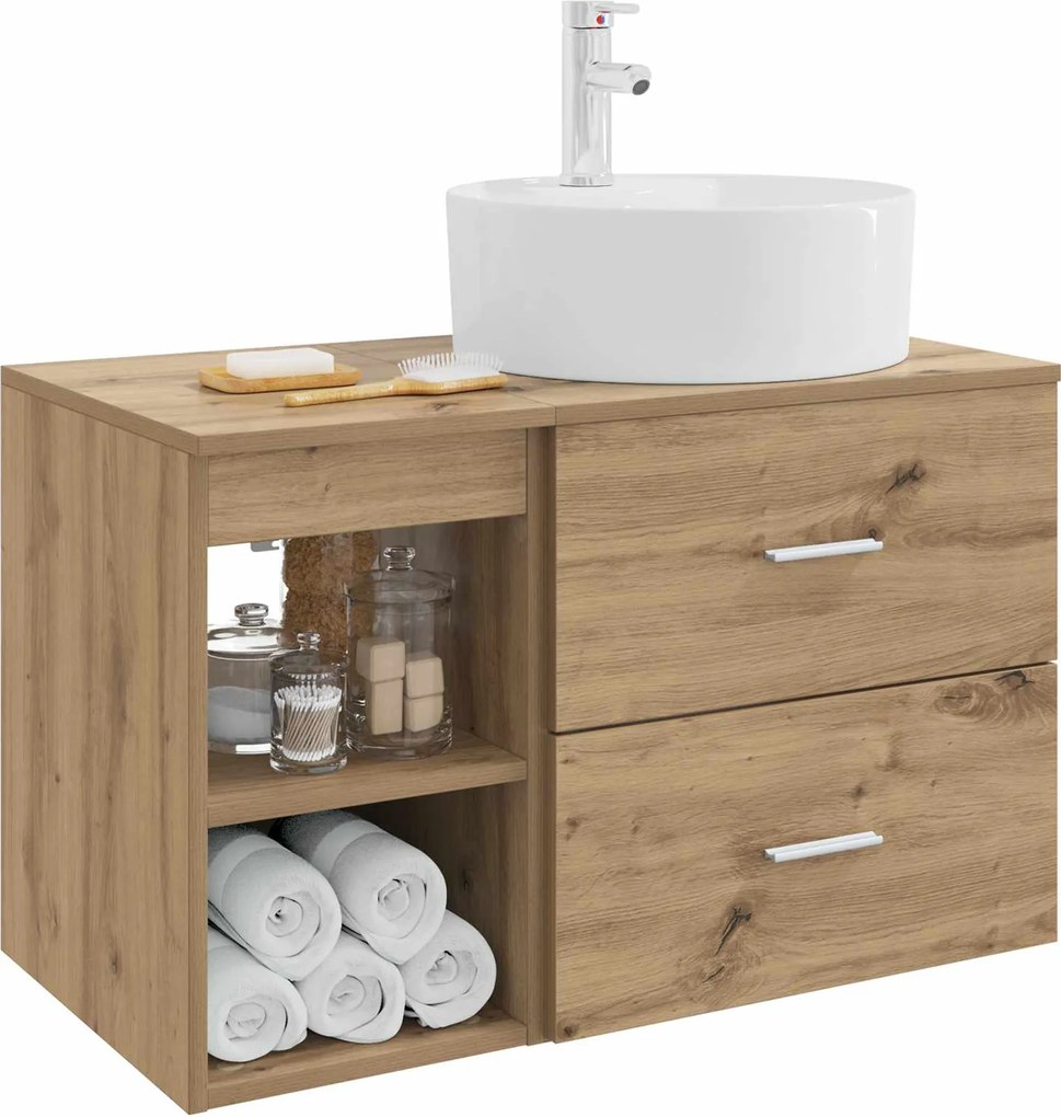 Sada koupelnového nábytku 2 ks Dub artisan Kompozitní dřevo 3403911