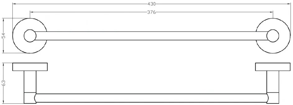 HOPA Držák ručníků magnetický, chrom Barva - Chrom, Rozměr A - 43 cm KDBE104104272