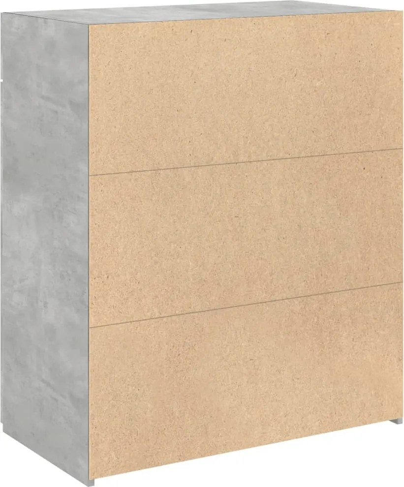 Příborník betonově šedý 80 x 42,5 x 93 cm kompozitní dřevo 3281472