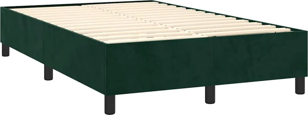 Rám postele s boxspringem tmavě zelená 120 x 200 cm samet 3121111