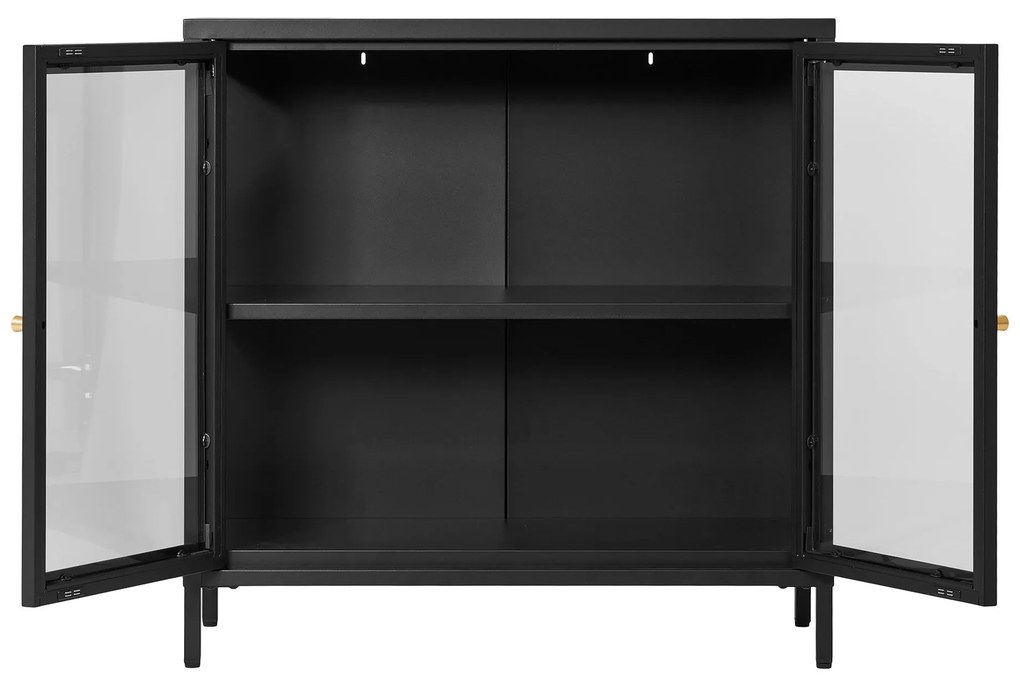 House Nordic Skleněný kabinet DALBY černý
