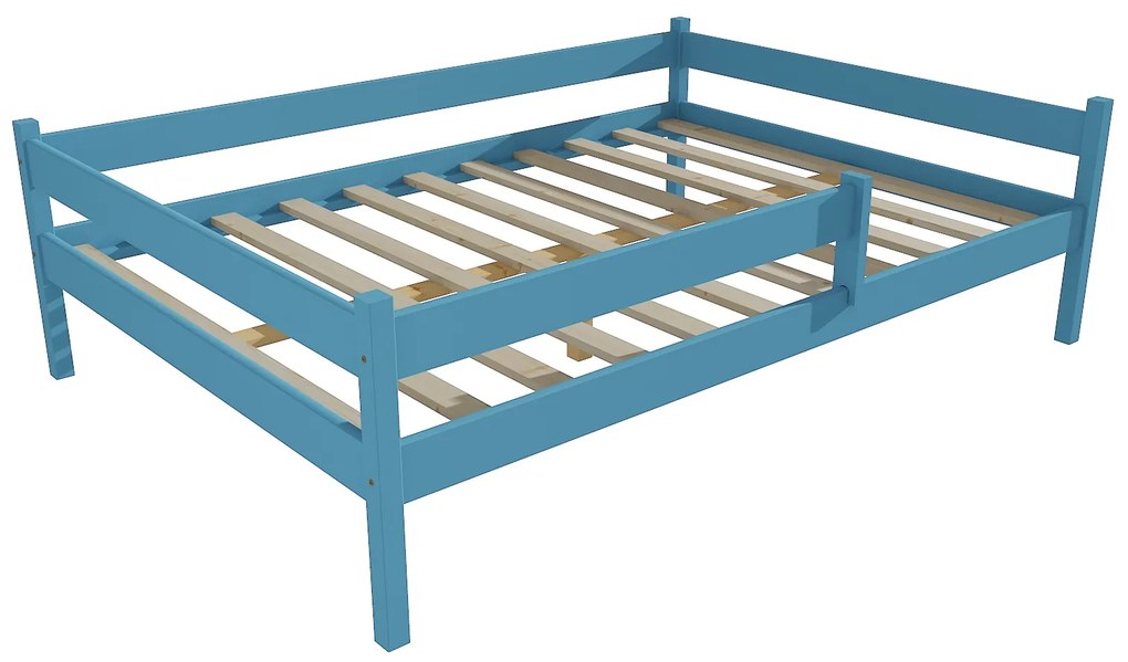 Vomaks Dětská postel DP 027 XL se zábranou Rozměr: 120 x 200 cm, Barva: barva modrá