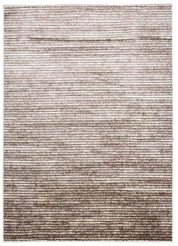 Moderní koberec v hnědých odstínech s tenkými proužky Šířka: 80 cm | Délka: 150 cm