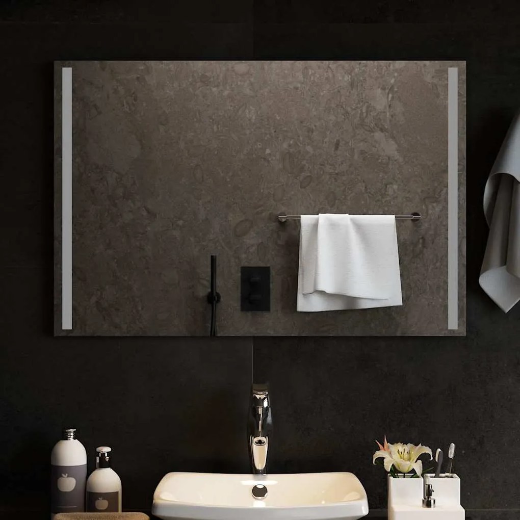 Koupelnové zrcadlo s LED osvětlením 90 x 60 cm 151752