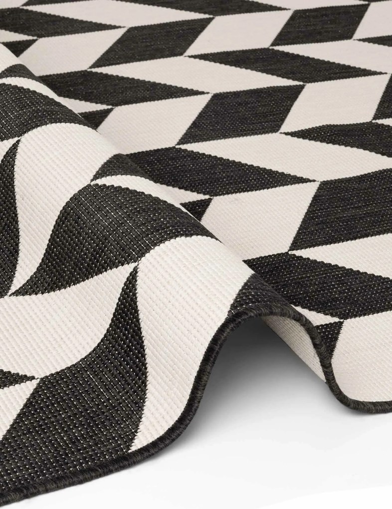 Ted Baker, Kusový koberec Ted Baker Haringey 106378 Black White, 120x170, černobílá, chodba / předsíň