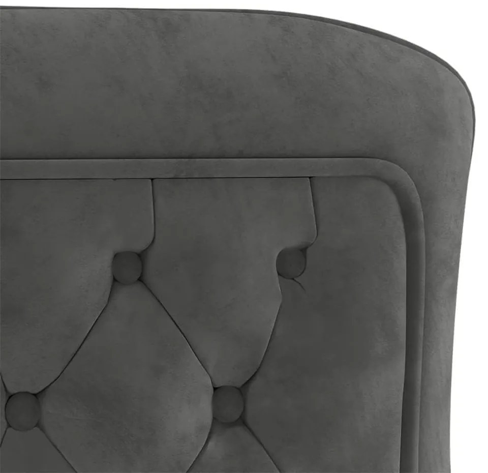 Petromila Jídelní židle 6 ks šedé 53 x 52 x 98 cm samet a nerez ocel