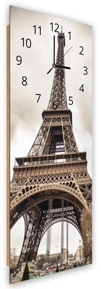 Gario Hodiny na zeď Eiffelova věž Rozměry: 25 x 65 cm