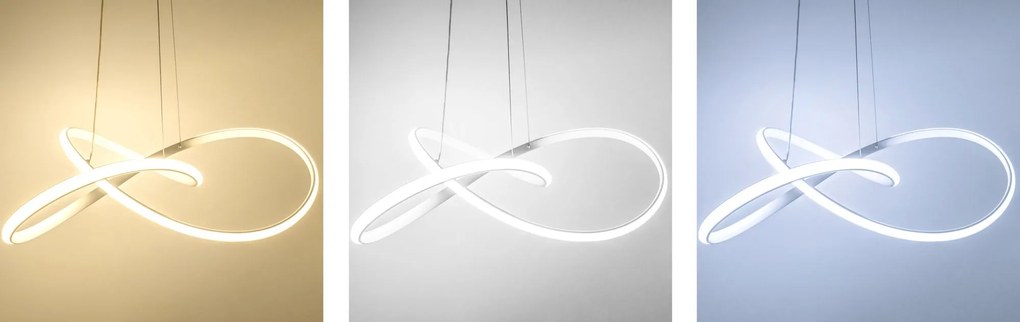 Toolight - Ring, LED závěsné svítidlo + dálkové ovládání APP396-CP, bílá, OSW-06912