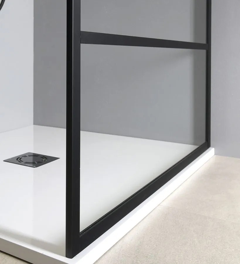 Gelco Gelco, CURE BLACK sprchová zástěna 1400 mm, čiré sklo, CB140