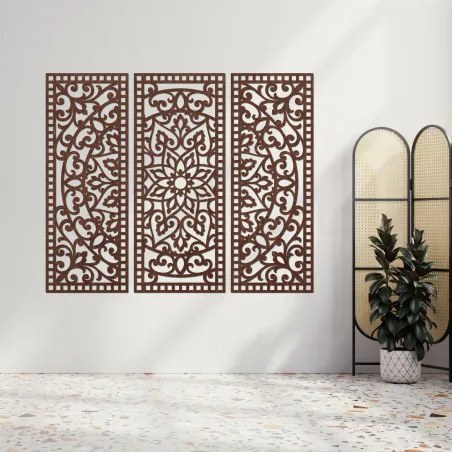 Nástěnná dekorace třídílný panel mandala | SENTOP PR0514-A