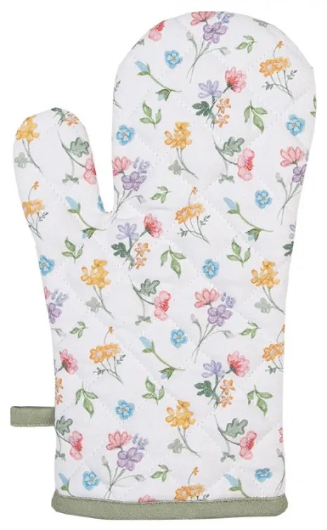 Bavlněná chňapka se vzorem lučních kvítků Colourful Flowers – 18x30 cm