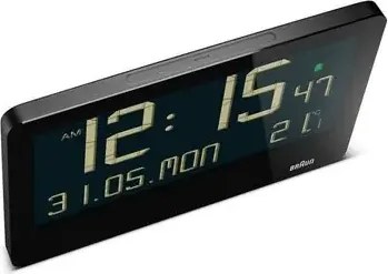 Braun BC14 černá / Digitální budík / LCD / DCF (Rádiem řízené) / 1x AA