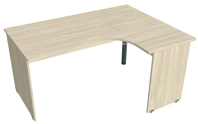 Stůl ergo levý 160*120 cm - Hobis Gate GE 2005 L Dekor stolové desky: akát, Dekor lamino podnože: akát, Barva nohy: černá