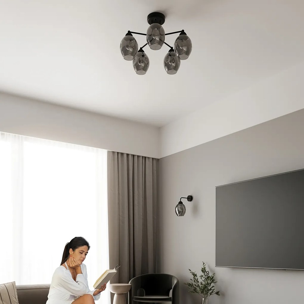 Sollux Lighting Nástěnné svítidlo FILLAN 1 černé