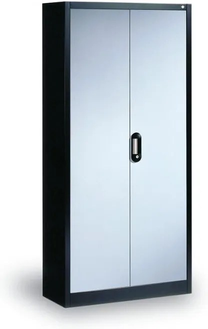 b2b partner Ocelová skříň s plechovými křídlovými dveřmi, 1950x930x600 mm, šedá (285048)