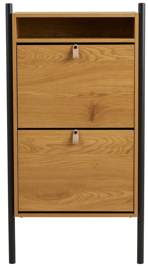 Výklopný botník v dekoru dubu v přírodní barvě 62x118x26 cm Barco – House Nordic
