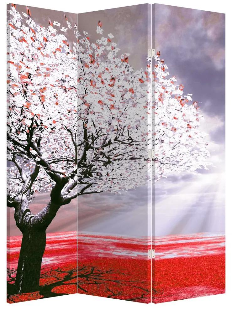 Paraván - Červený strom (126x170 cm)
