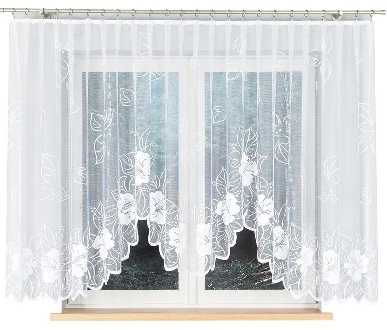MARKIZETA GRACJANA Hotový žakárový závěs, šířka 400 x výška 160 cm, barva 001 bílá 017175/FBL/001/400160/1
