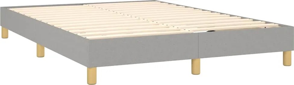 Box spring postel s matrací světle šedá 140 x 190 cm textil 3126877